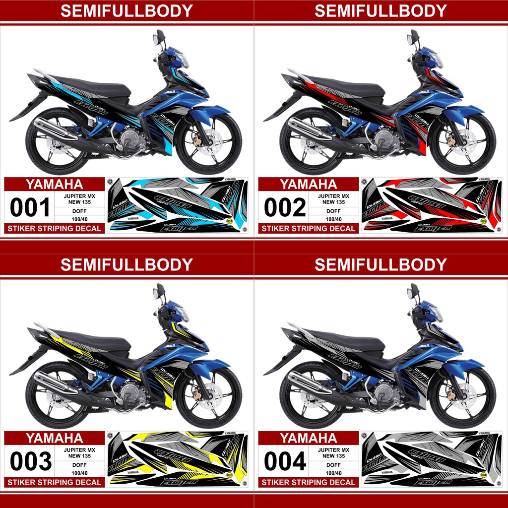 Jual Sticker / Striping / Decal Yamaha Jupiter MX 135 Variasi Exciter ...