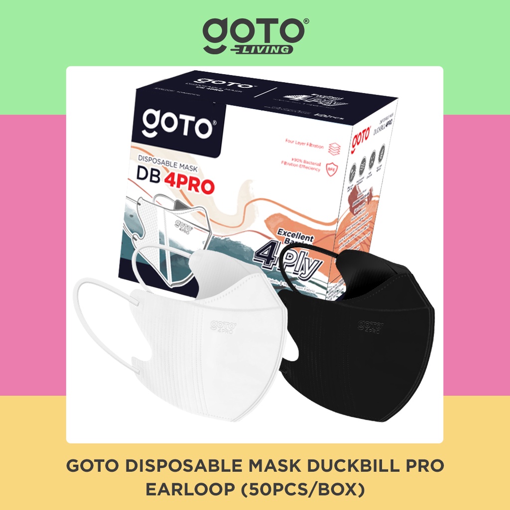 Jual Goto Masker Duckbill PRO 4 Ply Face Mask Earloop 4ply Box Isi 50 ...