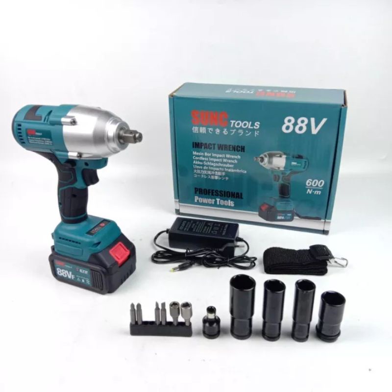 Jual Mesin impact baterai torsi besar cordless impact wrench brushless ...