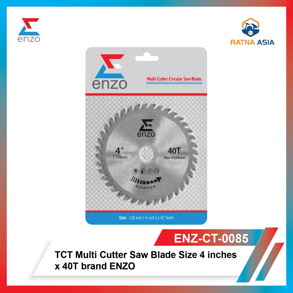 Jual Mata Gerinda Potong Kayu 4" Enzo TCT Multi Cutter Saw Blade 4 Inch x 40T | Shopee Indonesia