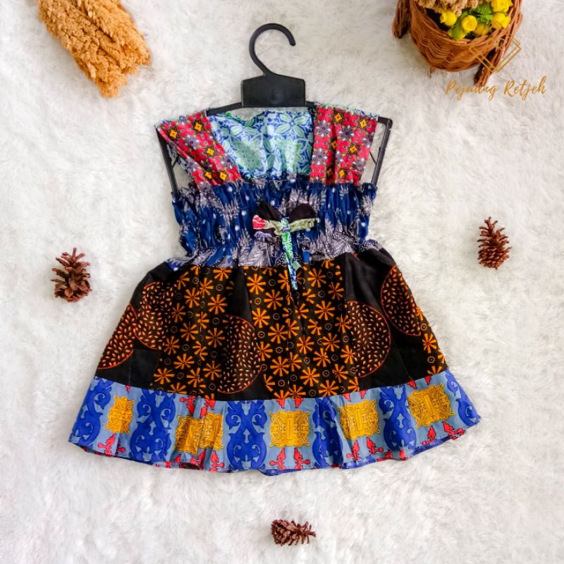 Jual CINTA BATIK Dress batik anak dress baby kerut batik grosir murah ...