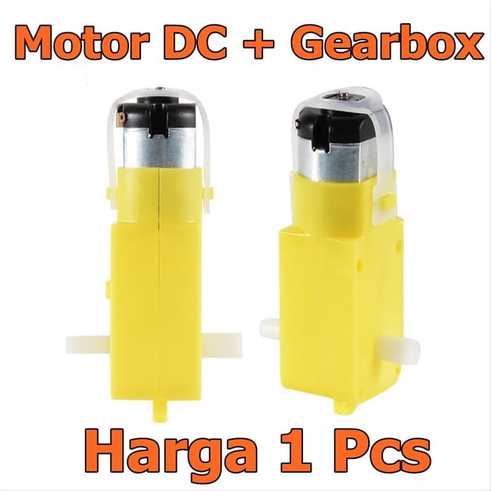 Jual Motor DC plus Gearbox Dinamo Robot Mobil Car Kuning 3 sd 6v ...