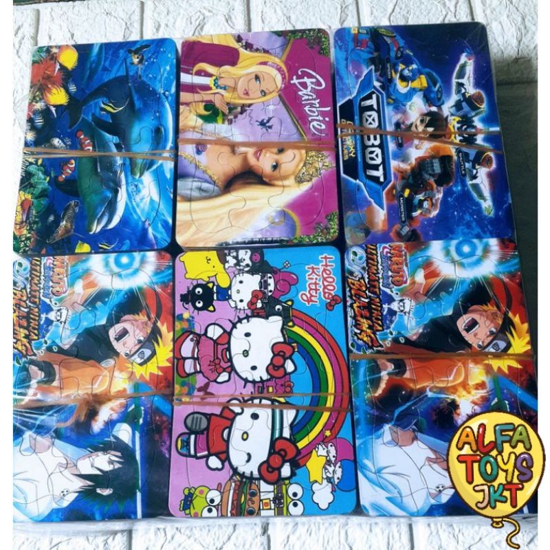 Jual Isi 1ikat 50 pcs puzzle gambar bongkar pasang isi gambar random ...
