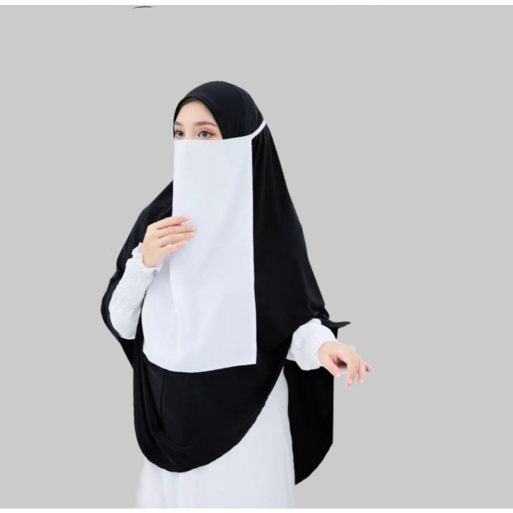 Jual Cadar Tali 2 Layer Tanpa Jahitan Mata Ceruti Baby Doll Murah Niqob Syari Niqab - ottustore ...
