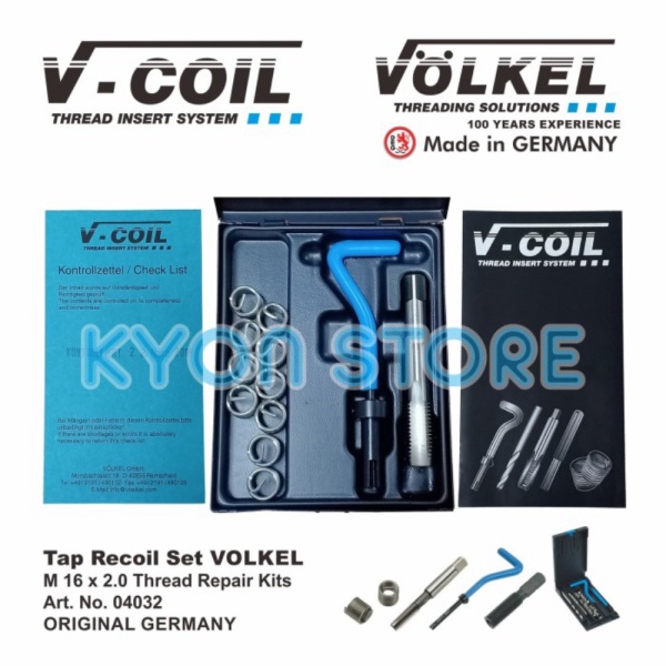 Jual Dijual onderdil Tap Recoil Set VOLKEL M 16 x 2.0 Thread Repair ...