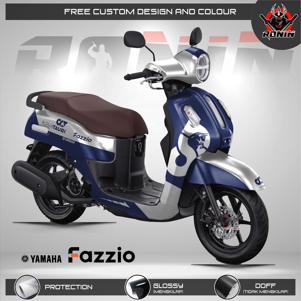 Jual Sticker Decal Yamaha Fazzio Motif Alphatauri | Shopee Indonesia