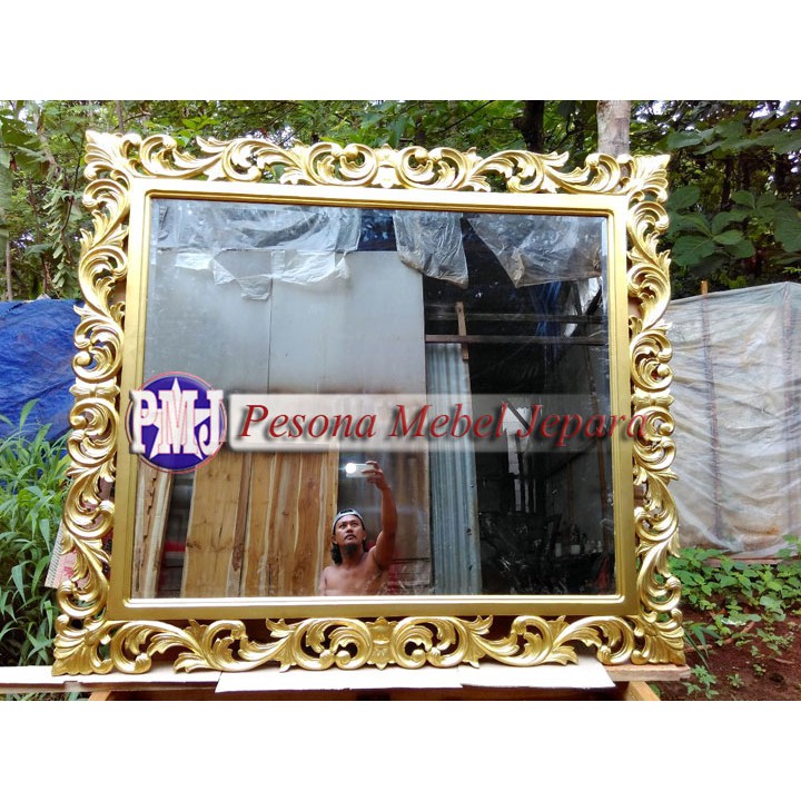 Jual Mirror atau Frame atau Bingkai atau Pigura Cermin Ukir Waru Jumbo ...