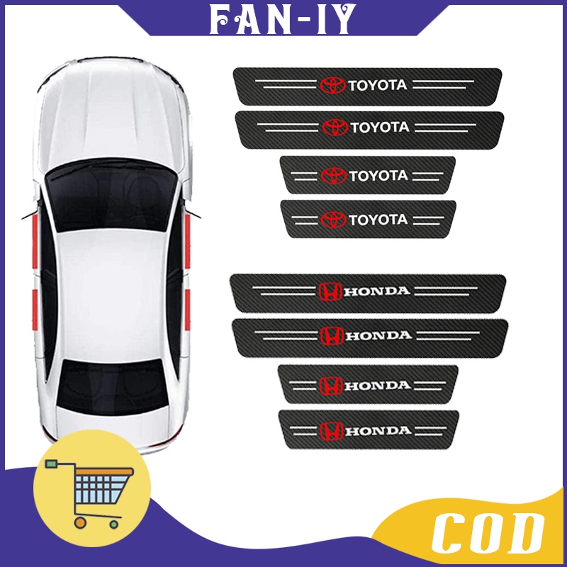 Jual 4/20Pcs Strip Pelindung Carbon Fiber Mobil / Stiker Guard Karet ...