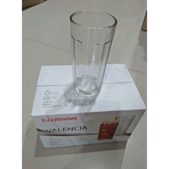 Jual GELAS SET VALENSIA ISI 6 (320 ML) | Shopee Indonesia