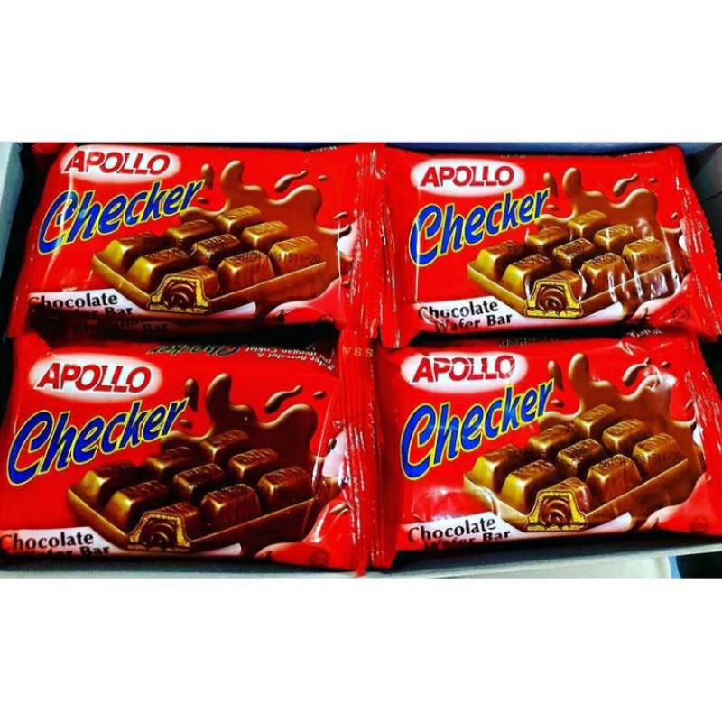 Jual Apollo Checker Chocolate Wafer Bar Red Jumbo Box | Shopee Indonesia