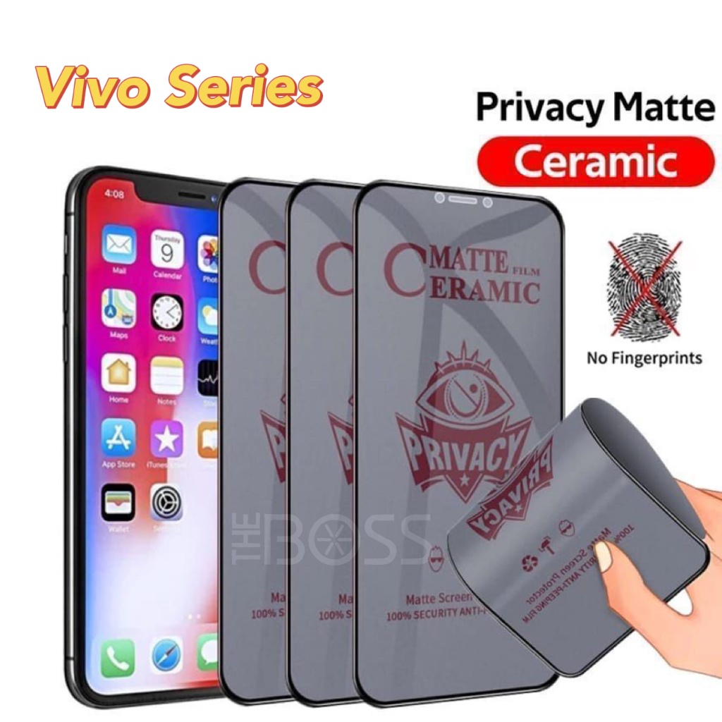 Jual TEMPERED GLASS CERAMIC MATTE PRIVACY/ANTI SPY SERIES VIVO V5 V5S V7 V7 PLUS Y71 Y81 Y83 Y85 ...