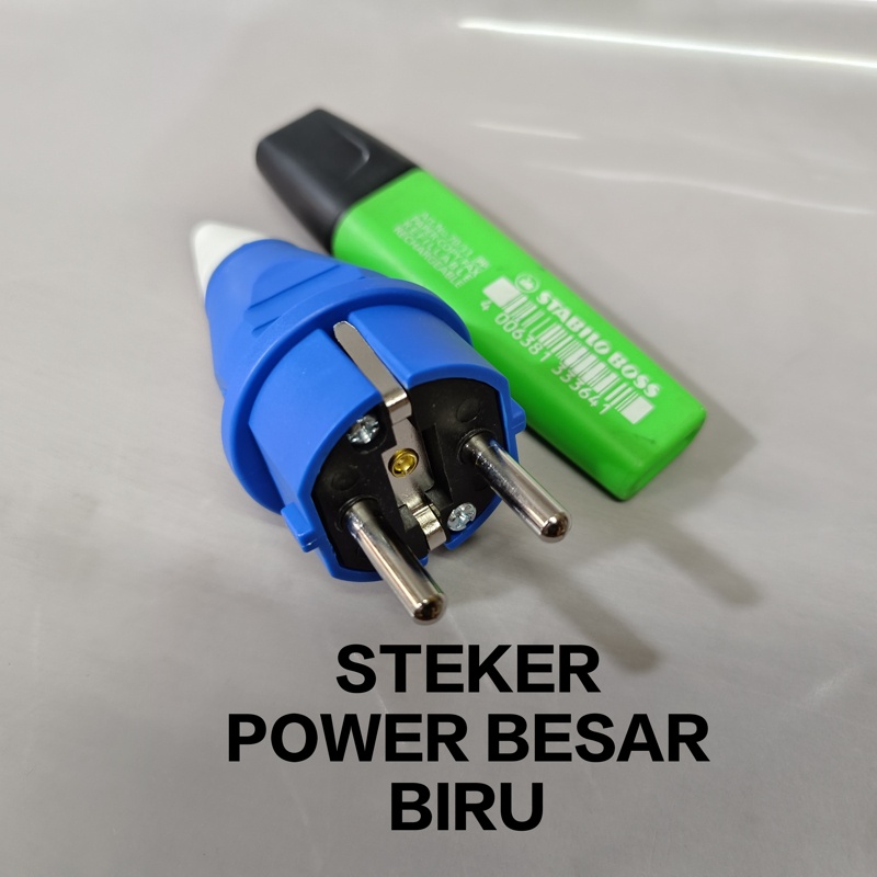 Jual Colokan Steker Listrik Besar Karet Biru FORT 16A 16 Ampere AC IP44 ...