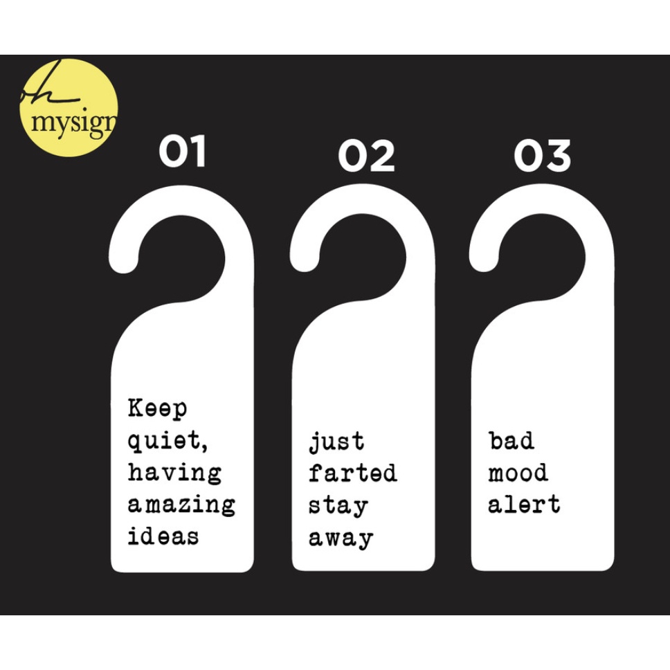 Jual Door Sign Hanger Unik Acrylic | Sign Board Akrilik Printed ...