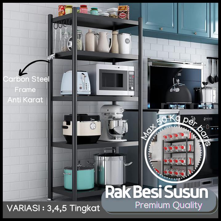 Jual Rak Dapur Stainless Steel Serbaguna Rak Susun Rak Besi Tingkat ...