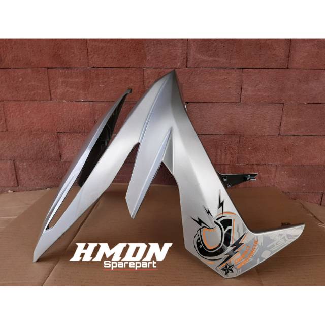 Jual Cover body tameng depan All New Honda Beat Street silver doff ...