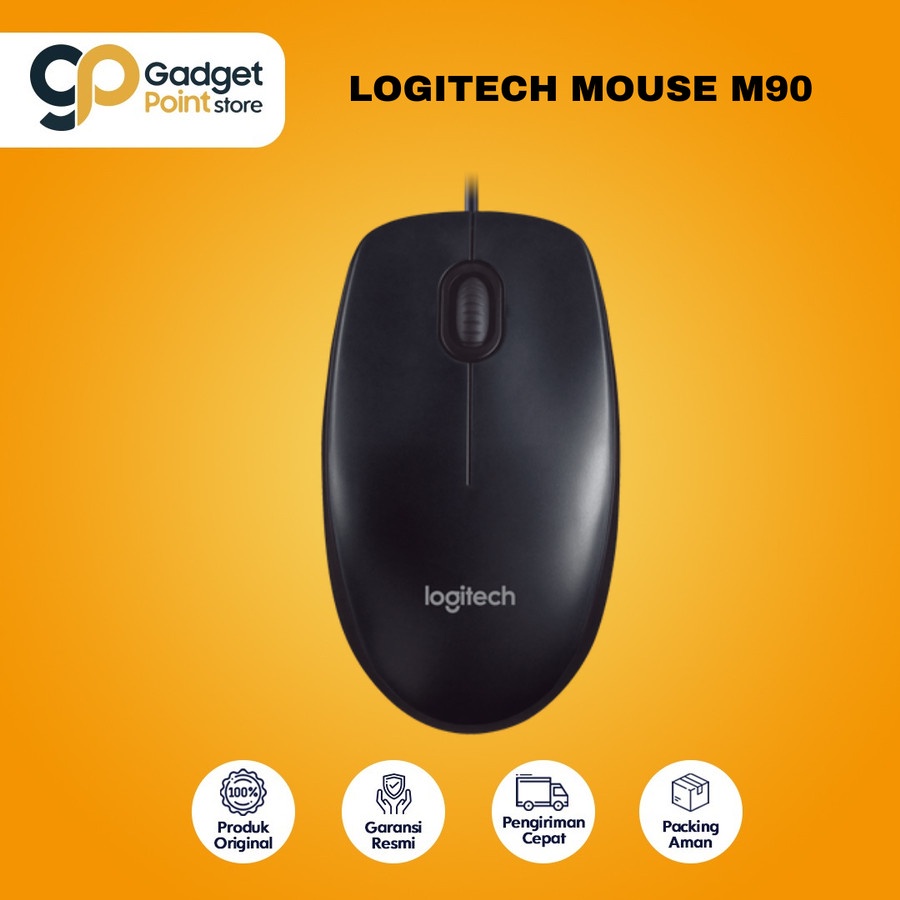 Jual Mouse Logitech M90 Original HD Optical Wired Mouse | Garansi ...