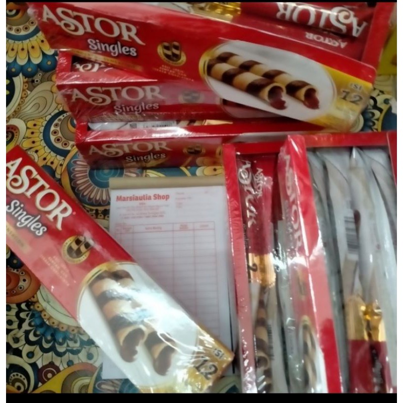 Jual Astor Singles 12pcs x 18 gram Lebih Tebal Coklat panjang Astor ...