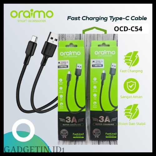 Jual Oraimo Kabel Data FastLine 2 OCD-C54 Type-C USB Cable Super ...