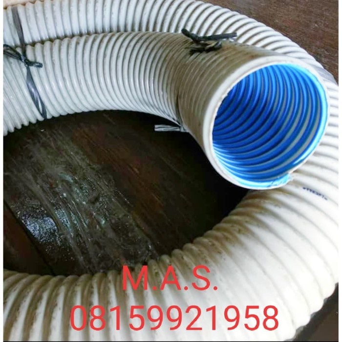 Jual Selang Spiral Hisap Udara 3 inci Duct Hose PVC Vacuum Serbuk Kayu ...