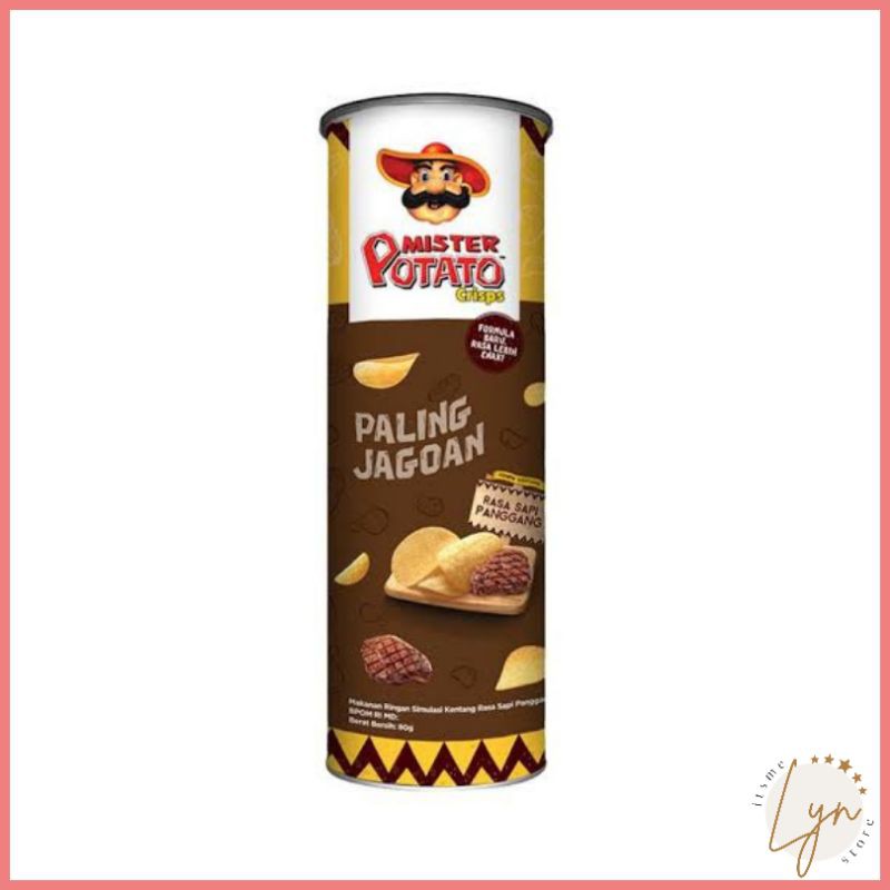 Jual MISTER POTATO CRISPS RASA SAPI PANGGANG BBQ BARBECUE 85 gr 85gr ...