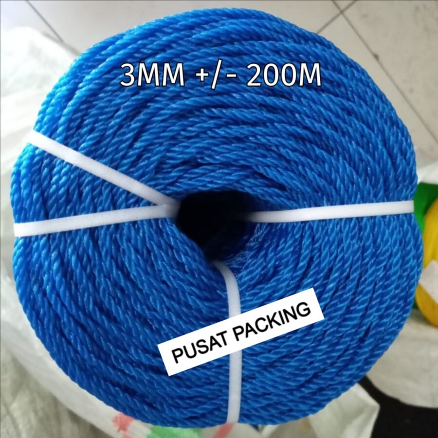 Jual Tali Tambang Plastik 3mm +-200m/Tali Pengikat/Tali Plastik/Tambang 3mm | Shopee Indonesia