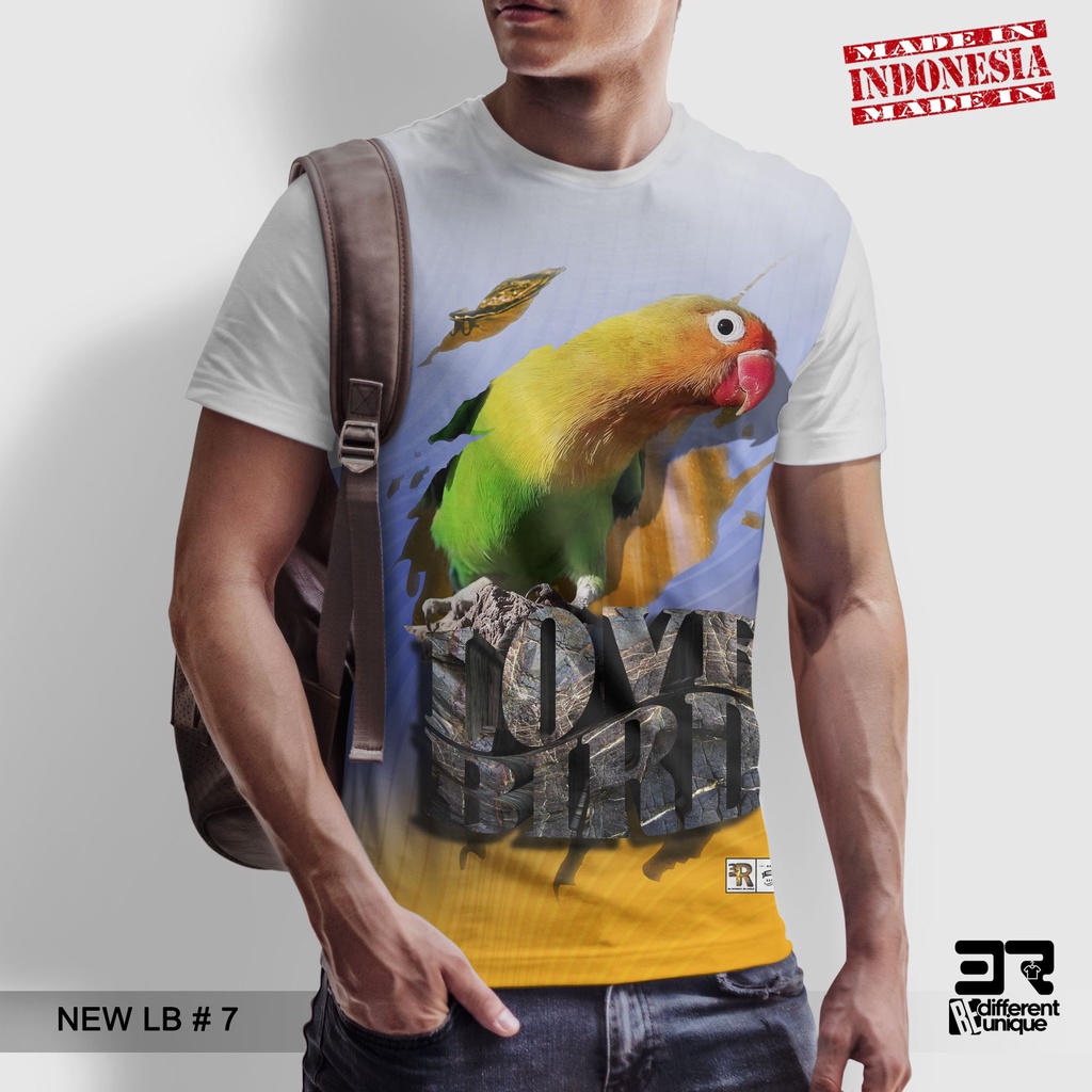 Jual [ COD ] KAOS PRINTING GAMBAR BURUNG LOVE BIRD NEW 7 - BAJU KICAU ...