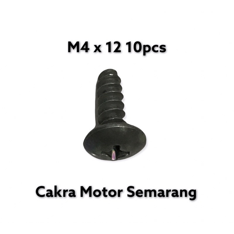 Jual Baut Cacing Sekrup Body Vario Beat M4 x 12 (10pcs) | Shopee Indonesia