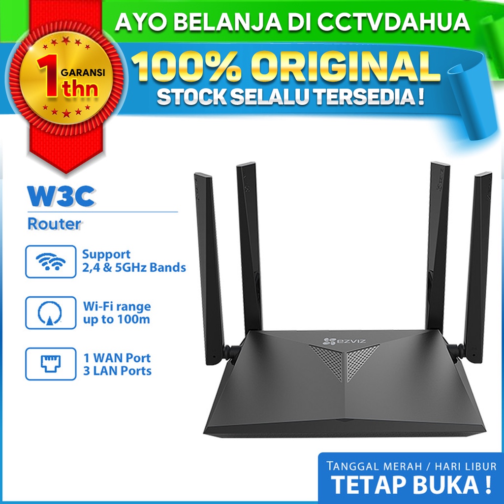 Jual EZVIZ W3C 300mbps - WIRELESS DUAL-BAND GIGABIT ROUTER GARANSI ...