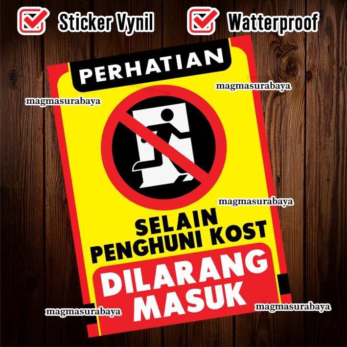 Jual Selain Penghuni Kost dilarang Masuk - Tidak boleh masuk | Shopee ...