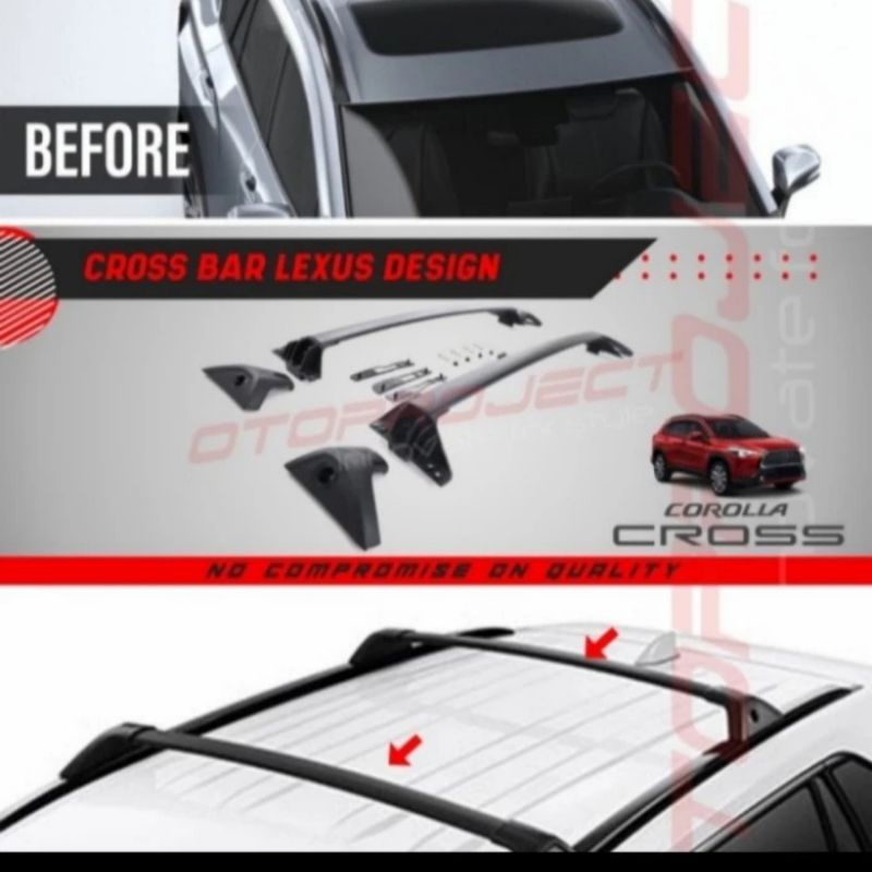 Jual Cross bar toyota Corolla Cross lexus design | Shopee Indonesia