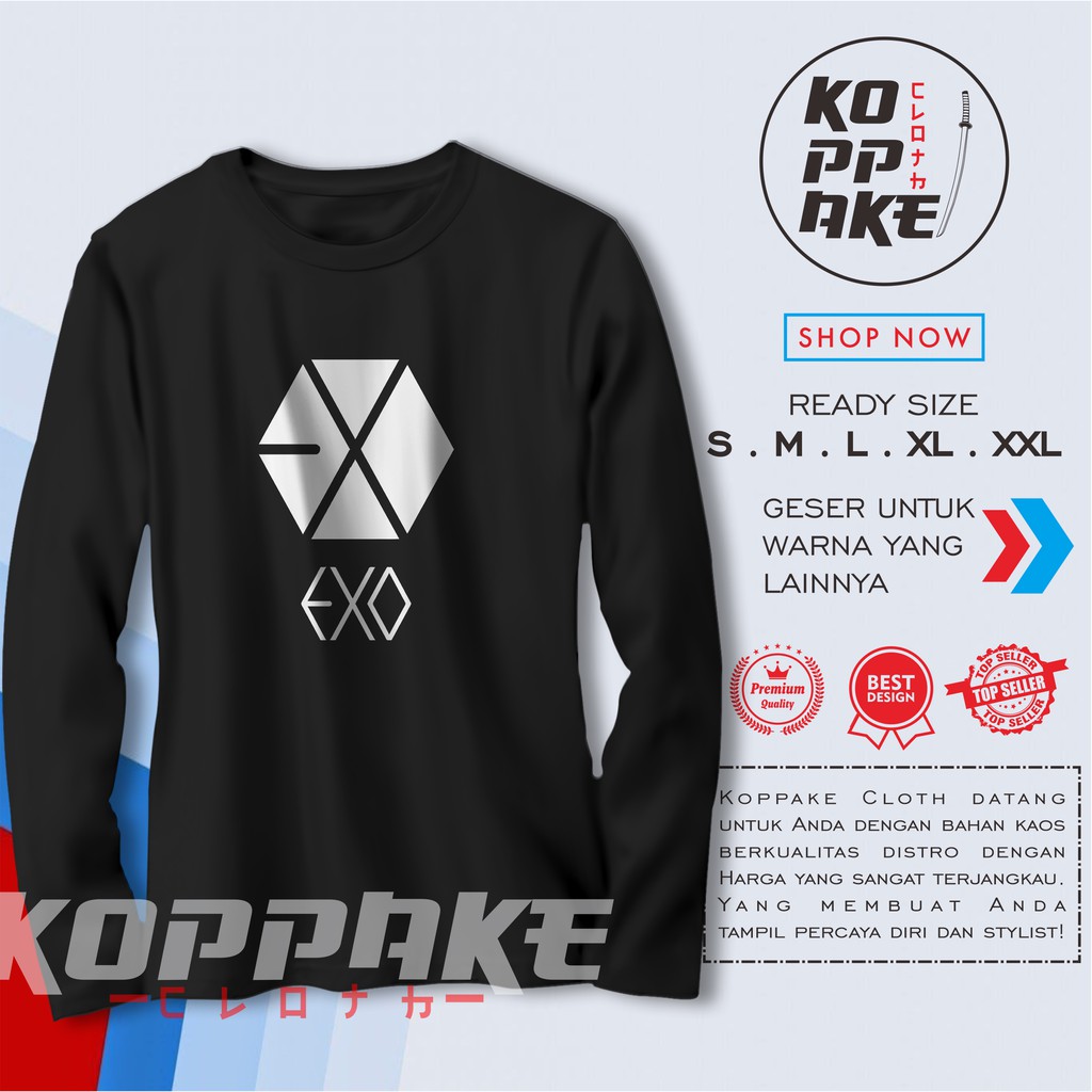 Jual Kaos EXO Lengan Panjang Baju Fandom | Shopee Indonesia