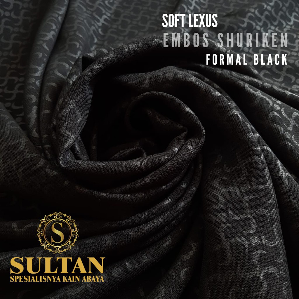 Jual 50CM EMBOS SHURIKEN KAIN SOFT LEXINA FORMAL BLACK/ HITAM PEKAT ...
