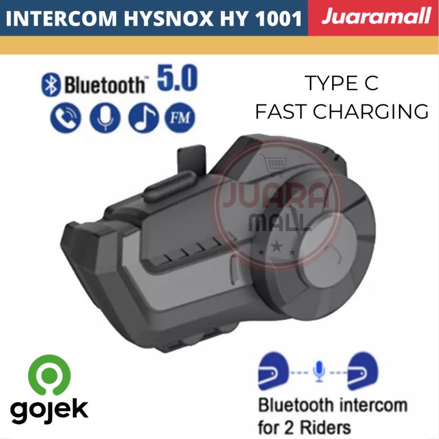 Jual INTERCOM HYSNOX HY 1001 BLUETOOTH HELM TYPE C INTERCOM HYSNOX HY ...
