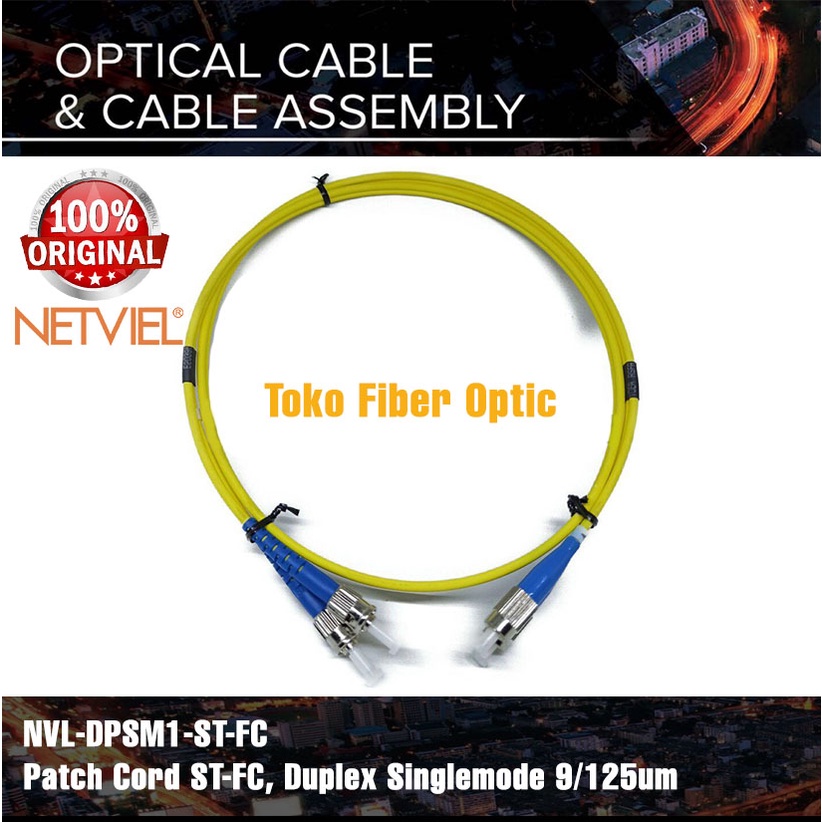 Jual Netviel Patch Cord ST-FC, Duplex Singlemode 9/125um, 1 - 20 meter (LSZH) | Shopee Indonesia
