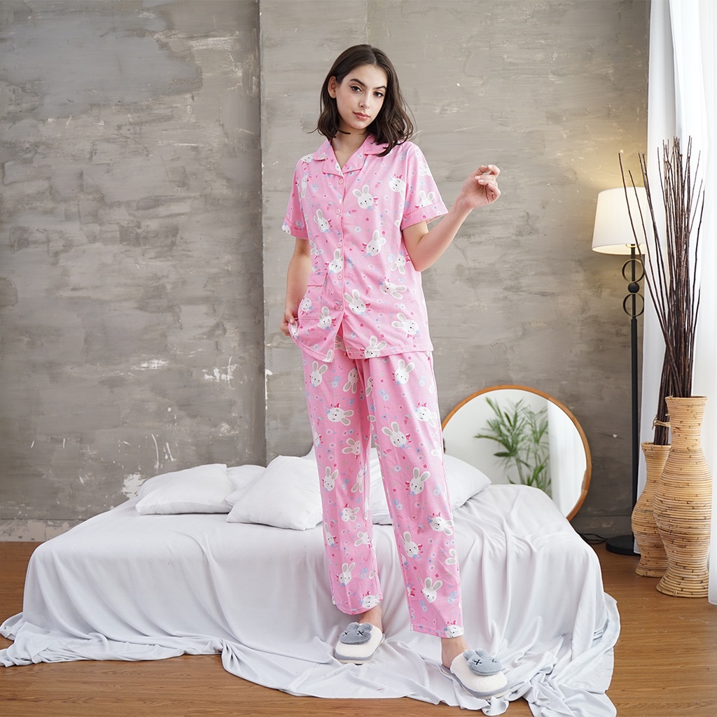 Jual GREET NIGHT WEAR - Baju Tidur Kaos Katun Model : D-424 / PP Kerah ...