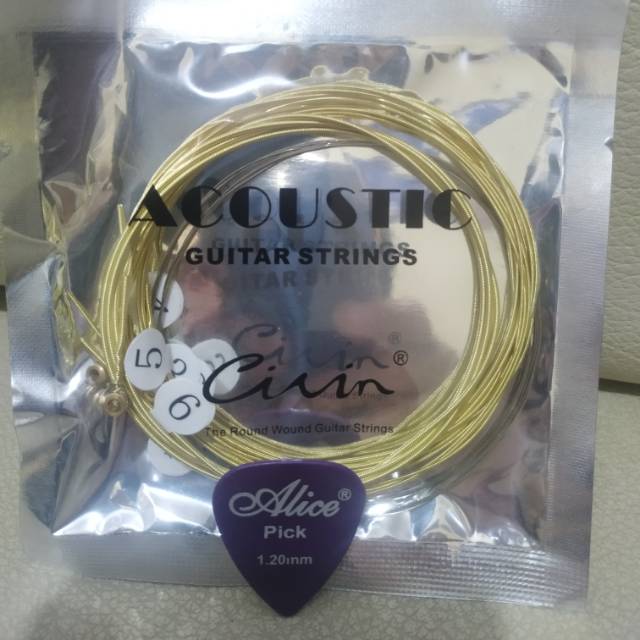 Jual Senar gitar akustik import ukuran 10 bonus pick alice | Shopee ...
