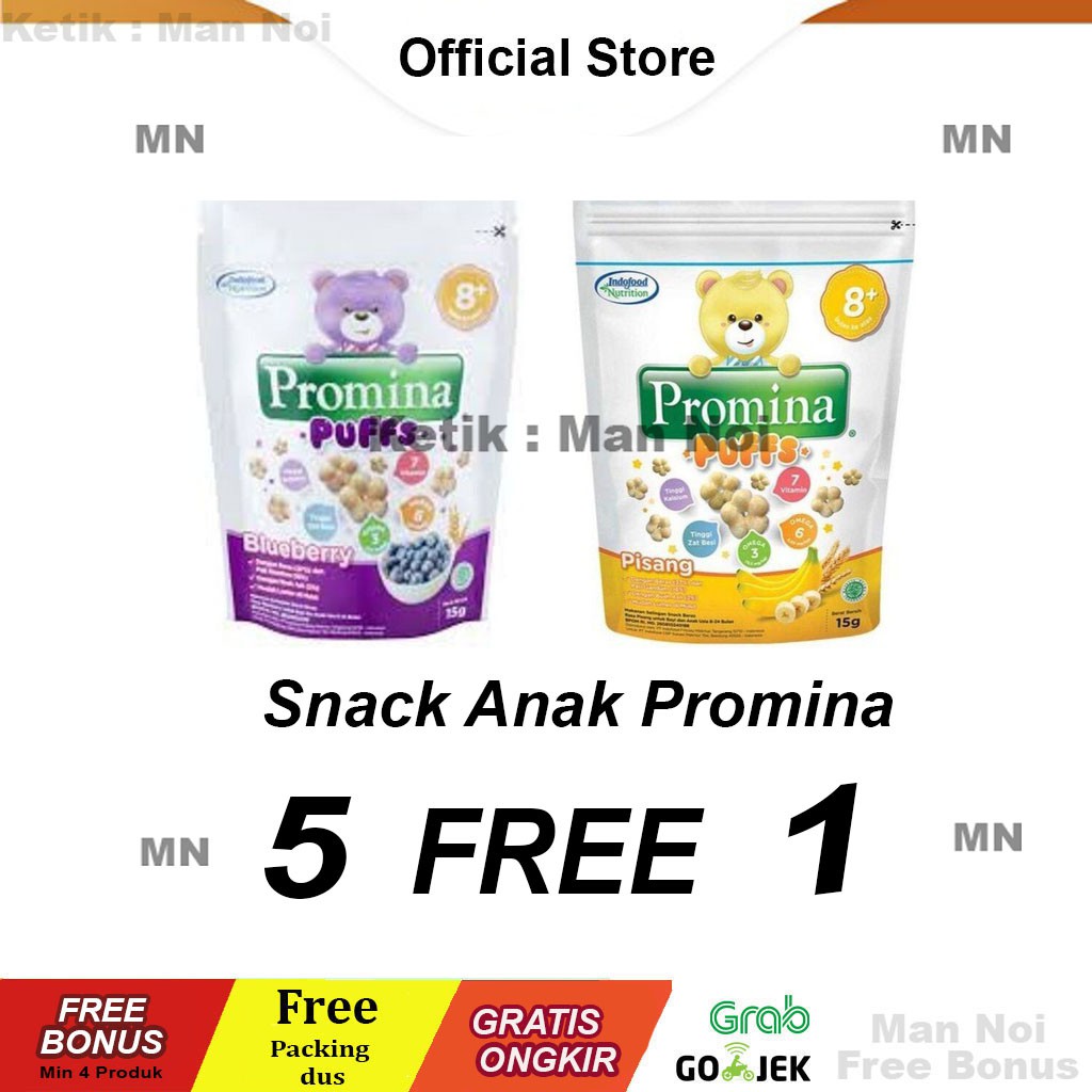 Jual Snack anak Promina Puffs 15 gr Strawberi Apple, BELI 5 GRATIS 1 ...