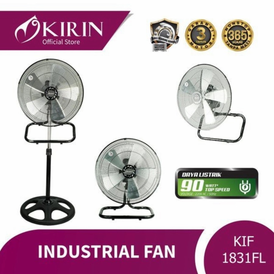 Jual KIRIN KIF 1831 - Kipas Angin Industri 18" 3in1 / Kipas Angin Besi 3in1 18 inch | Shopee ...