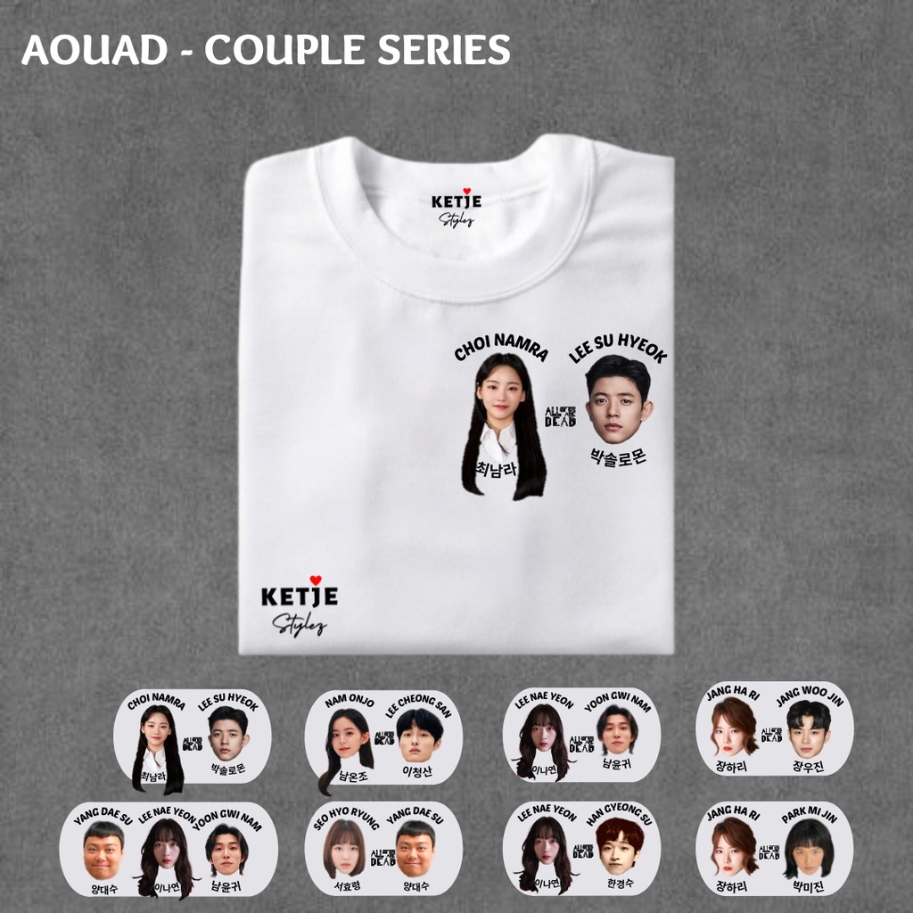Jual Kaos Cast Couple of All of Us are Dead Zombie - Oppa Unnie Series ...