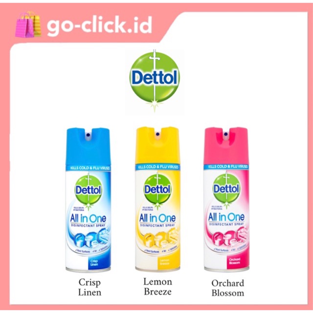 Jual Dettol all in one Disinfectant Sanitizer Spray 400 ml - Detol ...