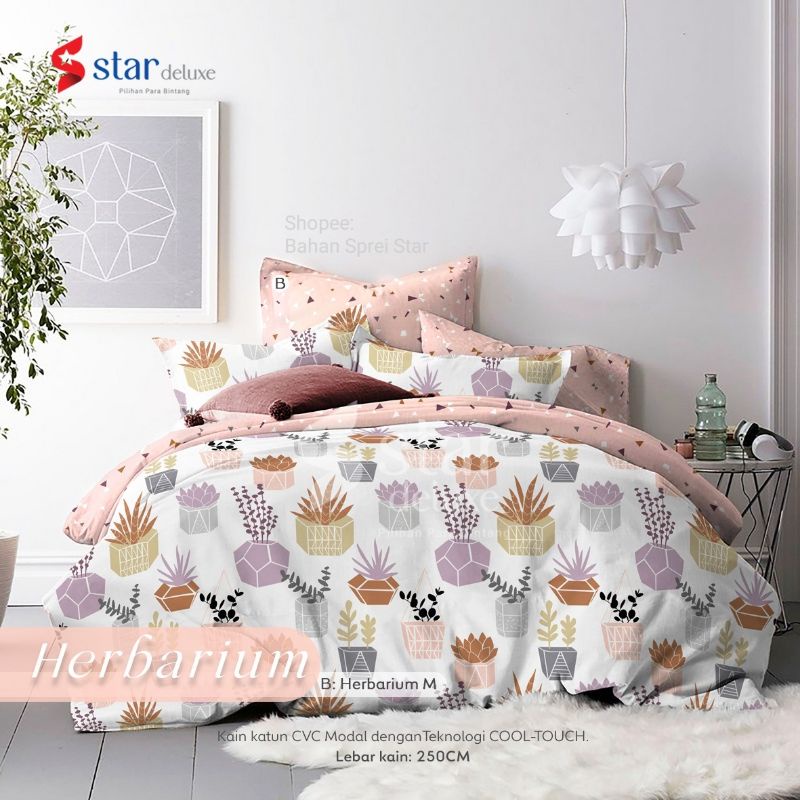 Jual Bahan Kain Sprei Star - Herbarium | Shopee Indonesia