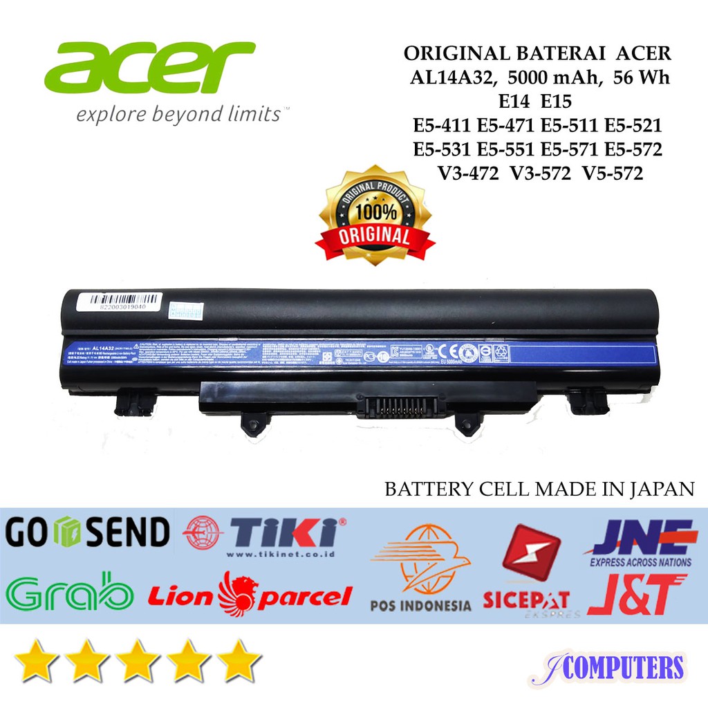 Jual Original Baterai Acer Aspire E14 E15 E5-411 E5-421 E5-471 E5-511 ...