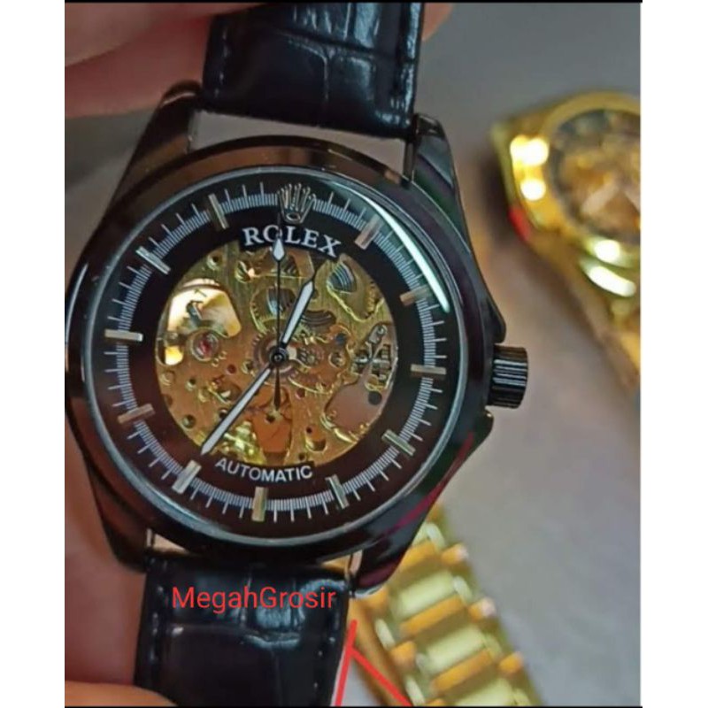 Jual Jam Tangan Rolex Pria | Skeleton Chain | Rantai | Automatic ...
