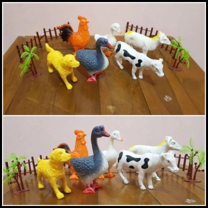 Jual Mainan Figure Hewan Ternak Jumbo Isi 6 Hewan Farm Animal Q901 ...