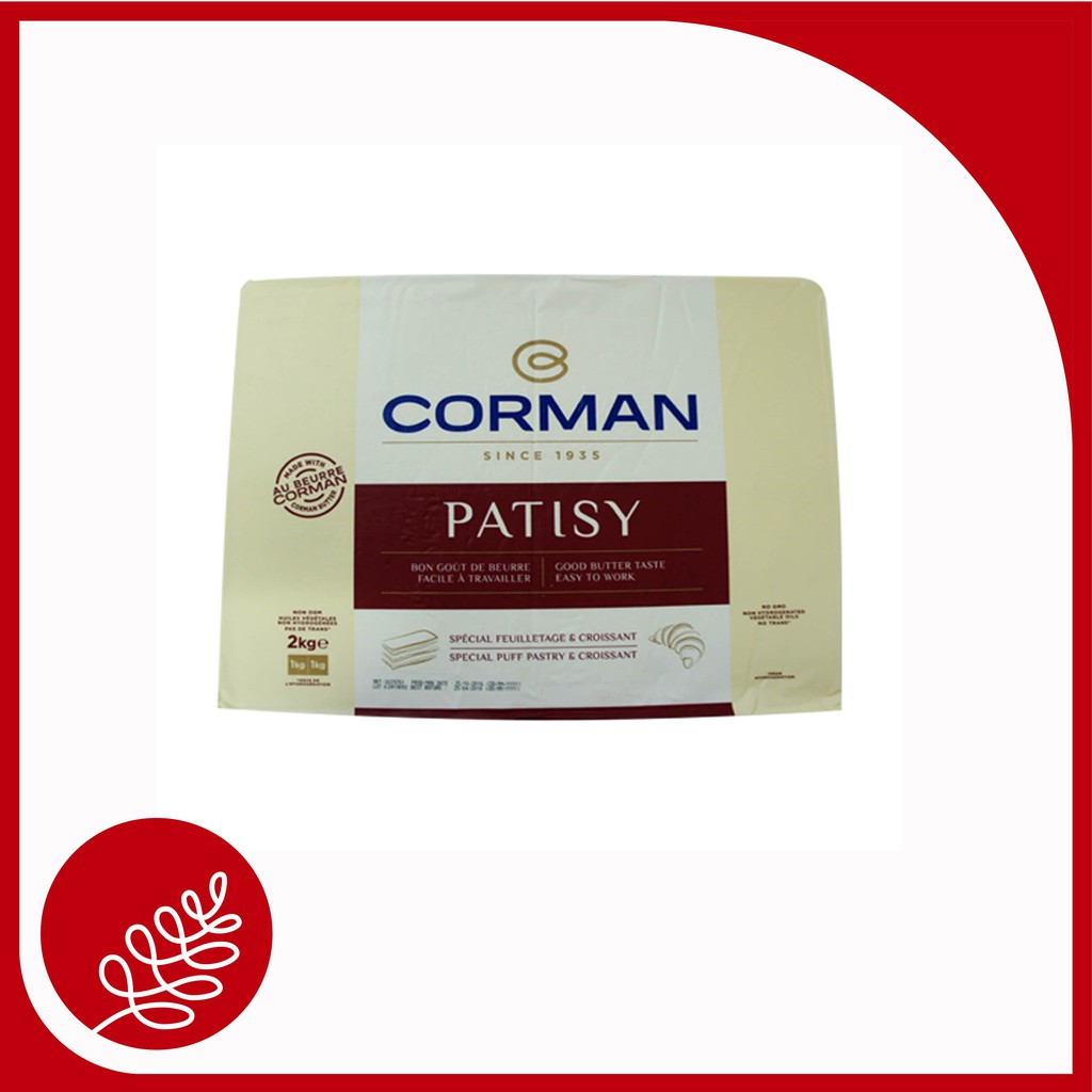 Jual CORMAN PATISY SHEET BUTTER 2KG / MAKANAN / BUTTER / MENTEGA / KUE ...