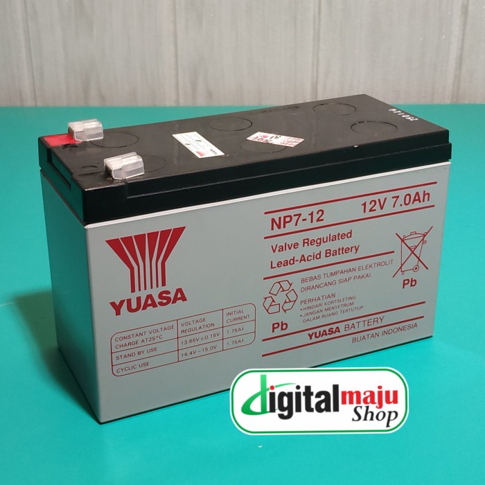 Jual Battery Kering 12V Baterai UPS Aki 7Ah YUASA - garansi resmi ...