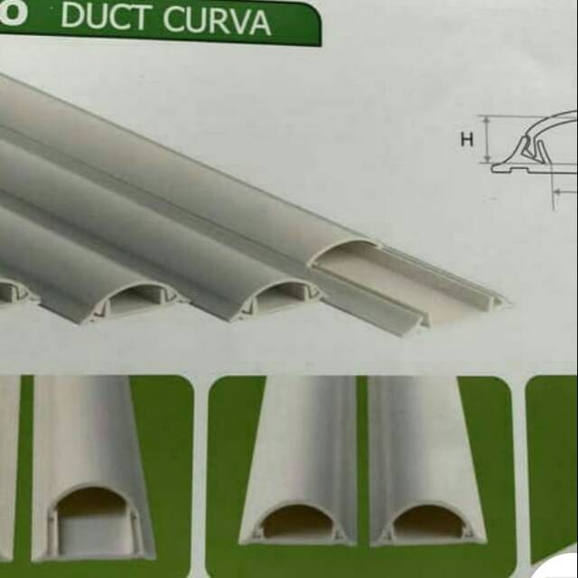 Jual Kabel Duct Lantai Oval 1M 16x65 + Double Tape | Shopee Indonesia