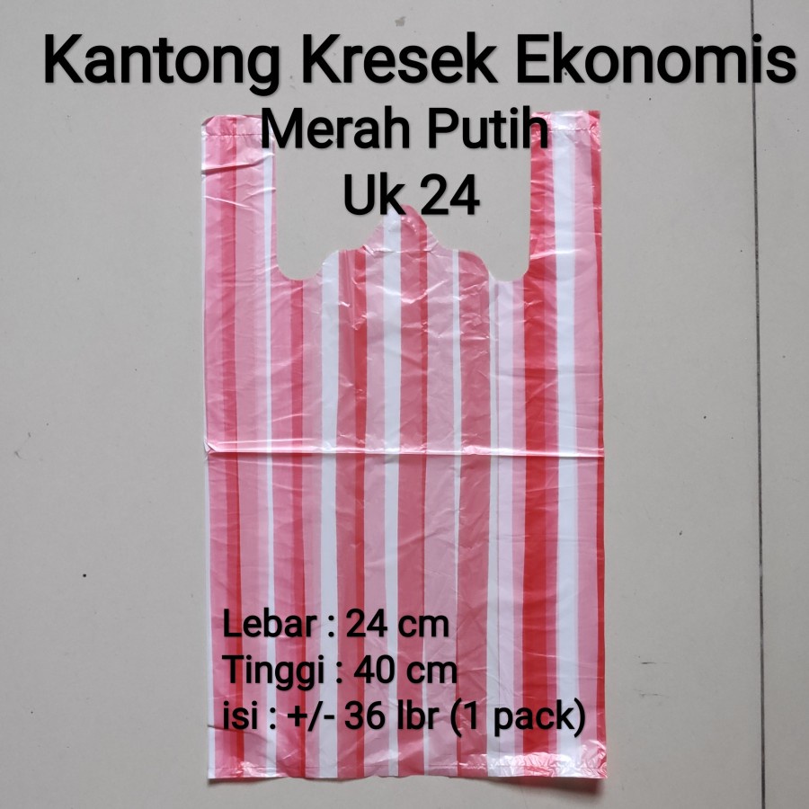 Jual HD 24 | Kantong Plastik Merah Putih, Kresek Merah Putih Tipis ...