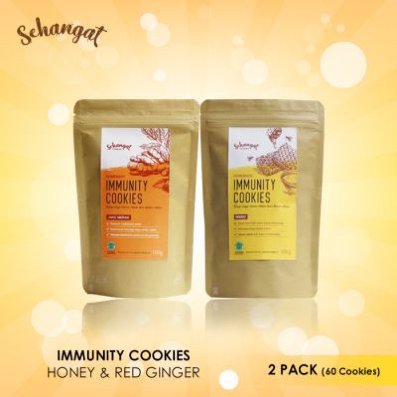 Jual KUE KERING COOKIES IMMUNITY 2 PACK HONEY & RED GINGER ( PAKET ...