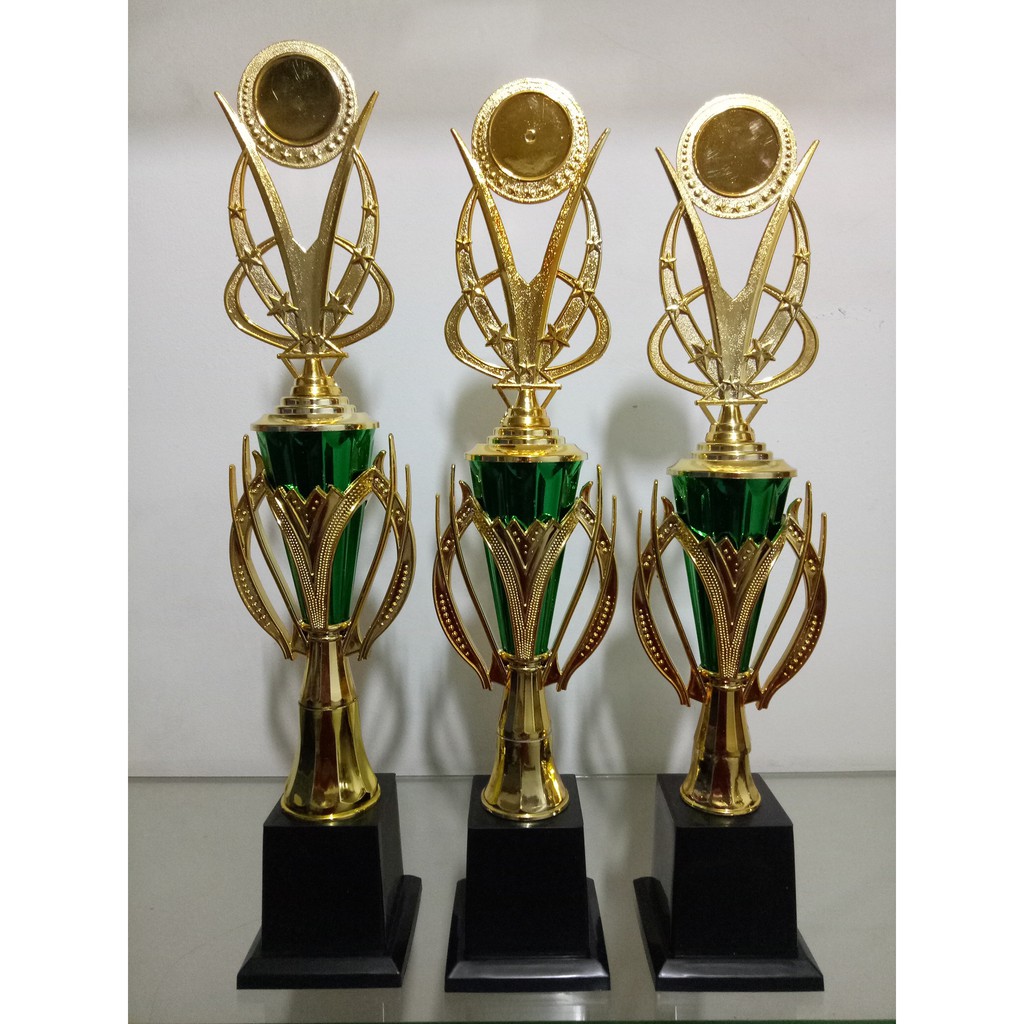 Jual PIALA TROPHY OSLO BESAR GOLD HIJAU (PER SET) | Shopee Indonesia